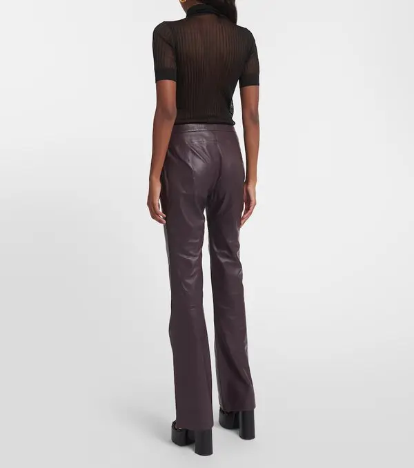 Altuzarra Serge Bootcut Leather Pants