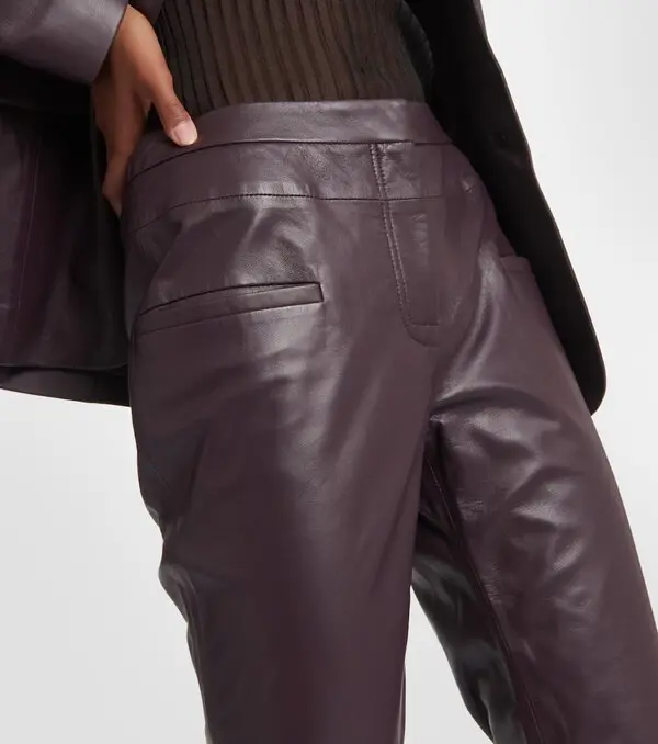 Altuzarra Serge Bootcut Leather Pants
