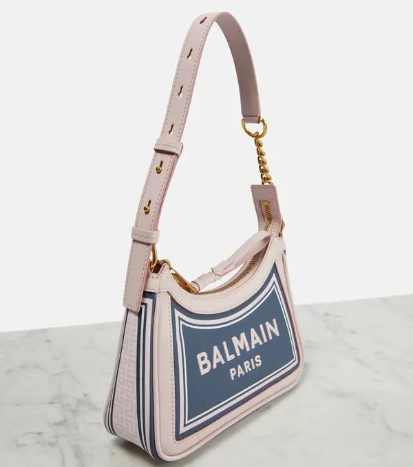 Balmain B-army Canvas Shoulder Bag