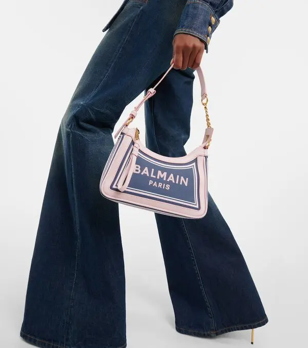 Balmain B-army Canvas Shoulder Bag
