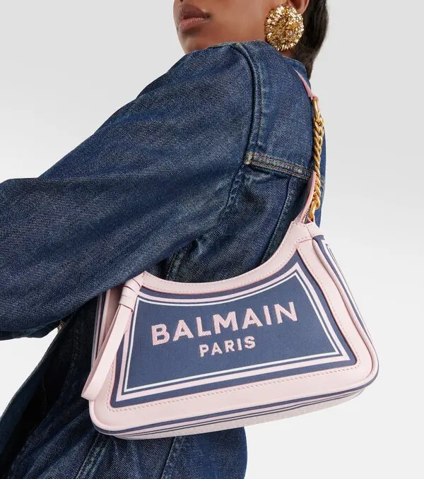 Balmain B-army Canvas Shoulder Bag