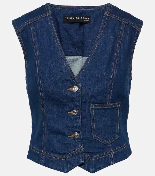 Veronica Beard Valeria Denim Vest