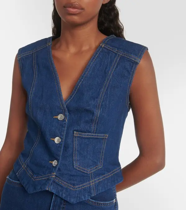 Veronica Beard Valeria Denim Vest