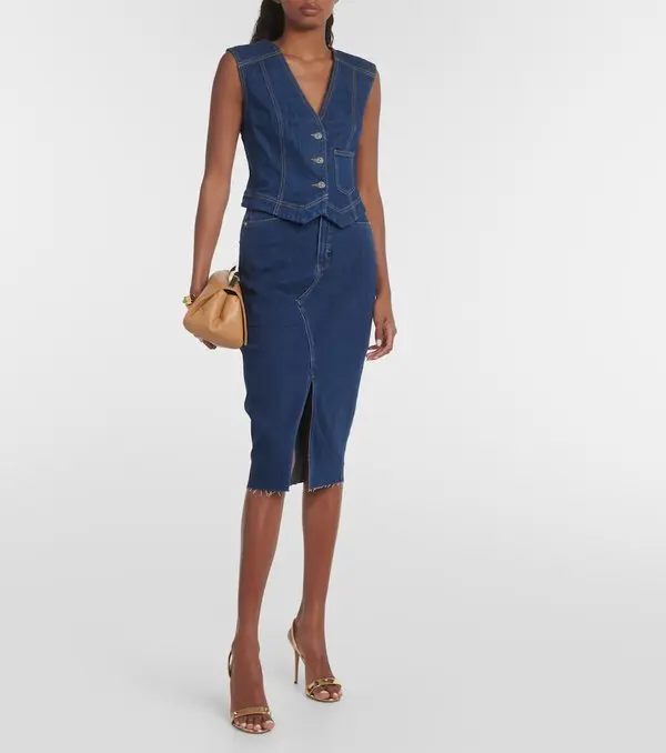 Veronica Beard Valeria Denim Vest