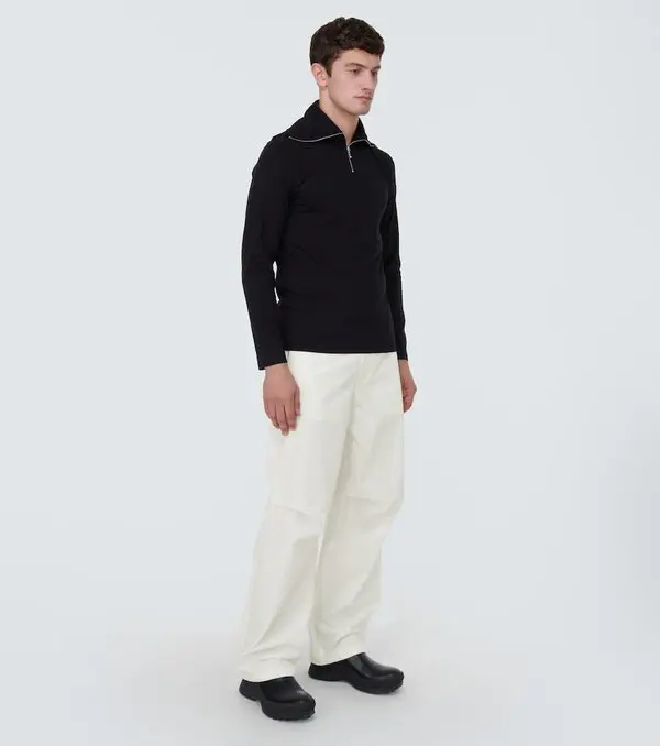 JIL SANDER Cotton Pants - White