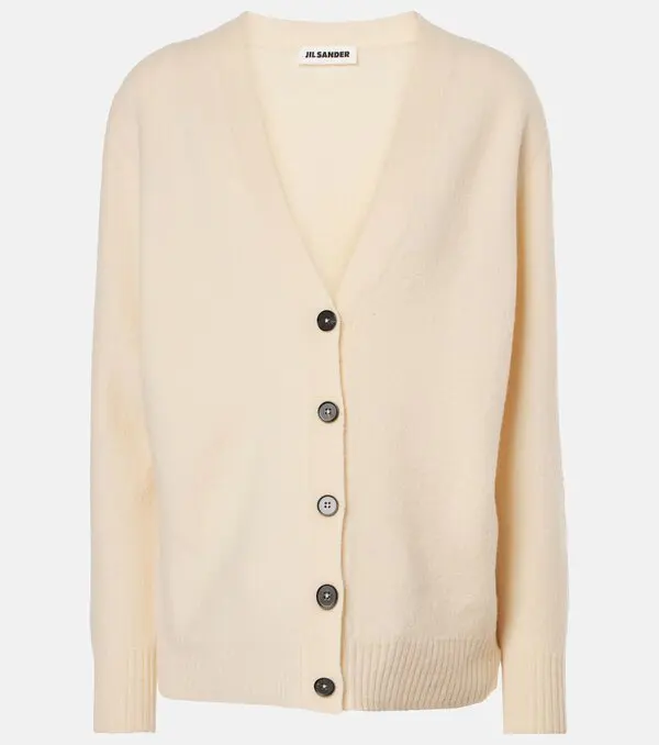 JIL SANDER Wool Cardigan - Beige