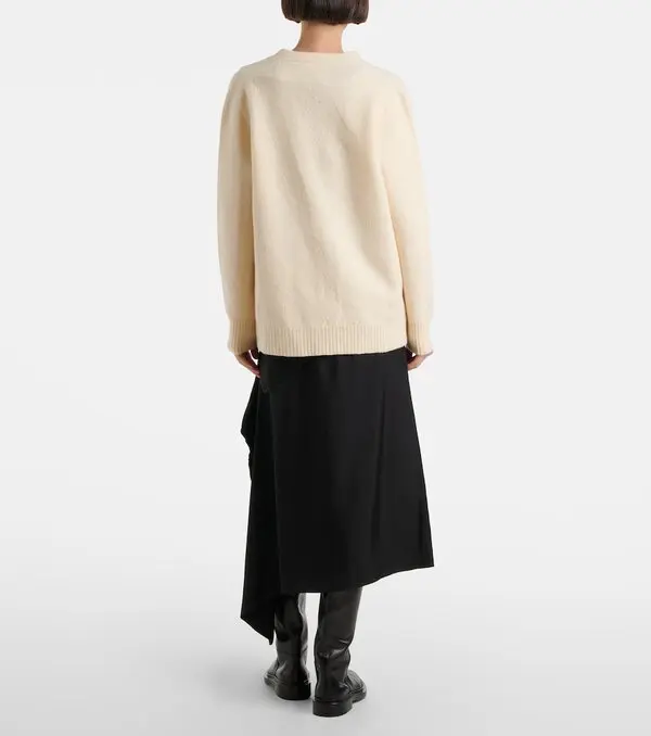 JIL SANDER Wool Cardigan - Beige