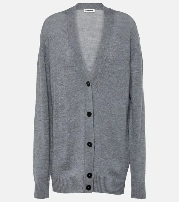 JIL SANDER Wool Cardigan - Grey