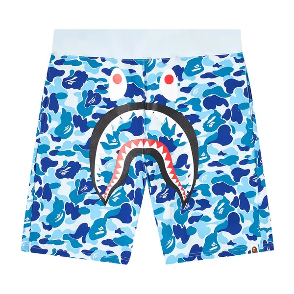 BAPE Abc Camo Shark Sweat Shorts - Blue