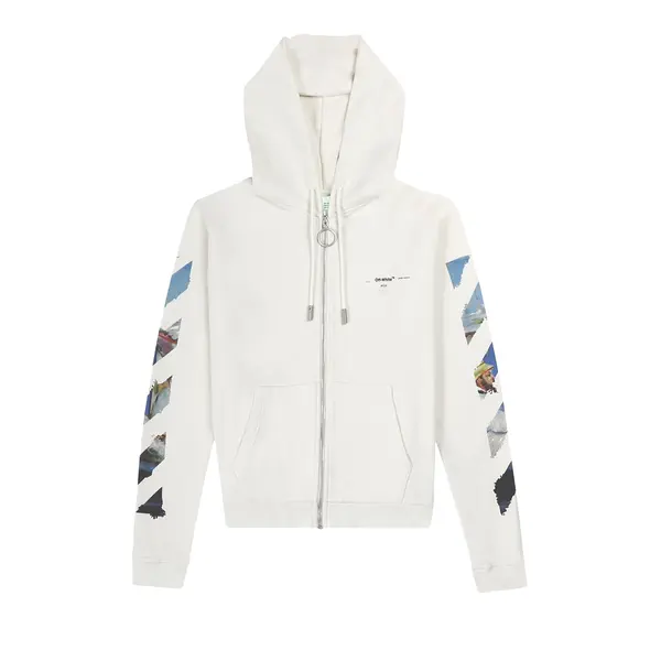 Off-White Diag Multicolour Zipped Hoodie