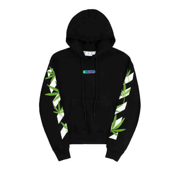 Off-White Weed Arrows Over Hoodie - Black