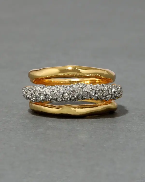 Alexis Bittar Solanales Crystal Orbiting Ring - Gold