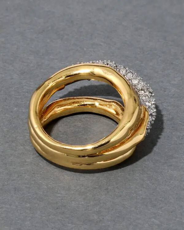 Alexis Bittar Solanales Crystal Orbiting Ring - Gold