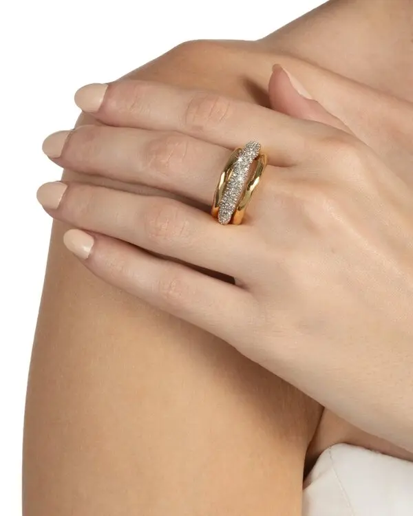Alexis Bittar Solanales Crystal Orbiting Ring - Gold