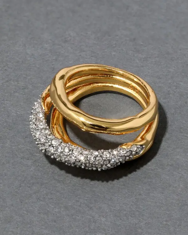 Alexis Bittar Solanales Crystal Orbiting Ring - Gold