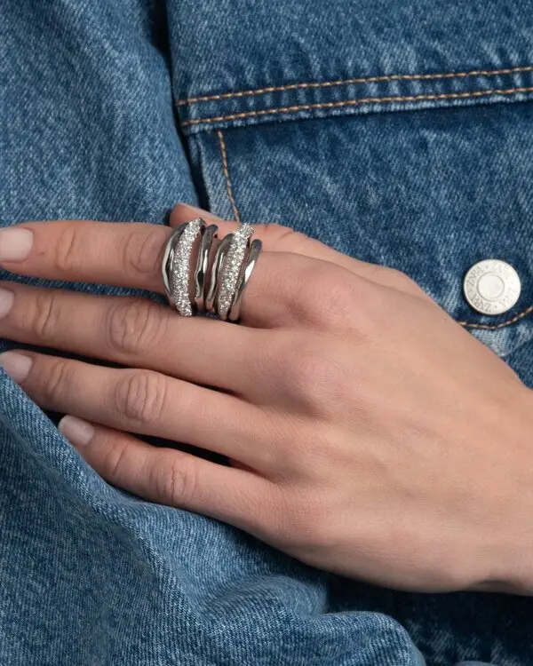 Alexis Bittar Solanales Crystal Orbiting Ring - Silver