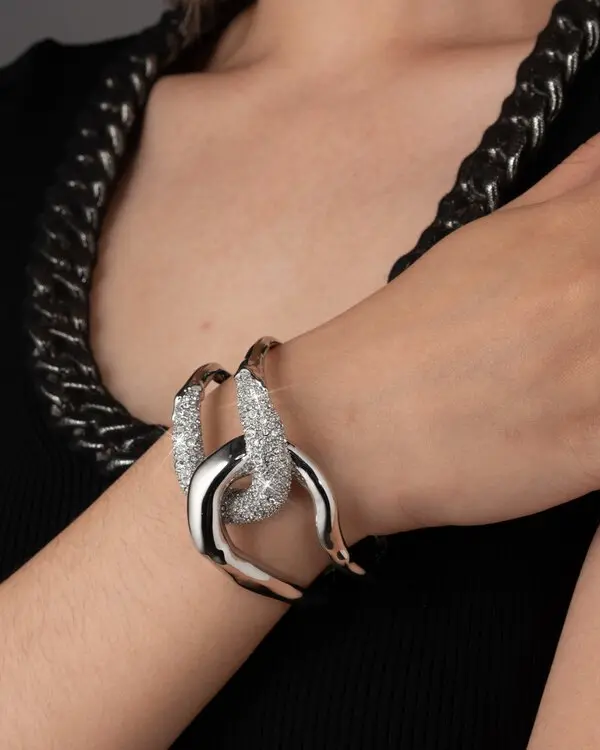 Alexis Bittar Solanales Interlocked Cuff Bracelet - Silver