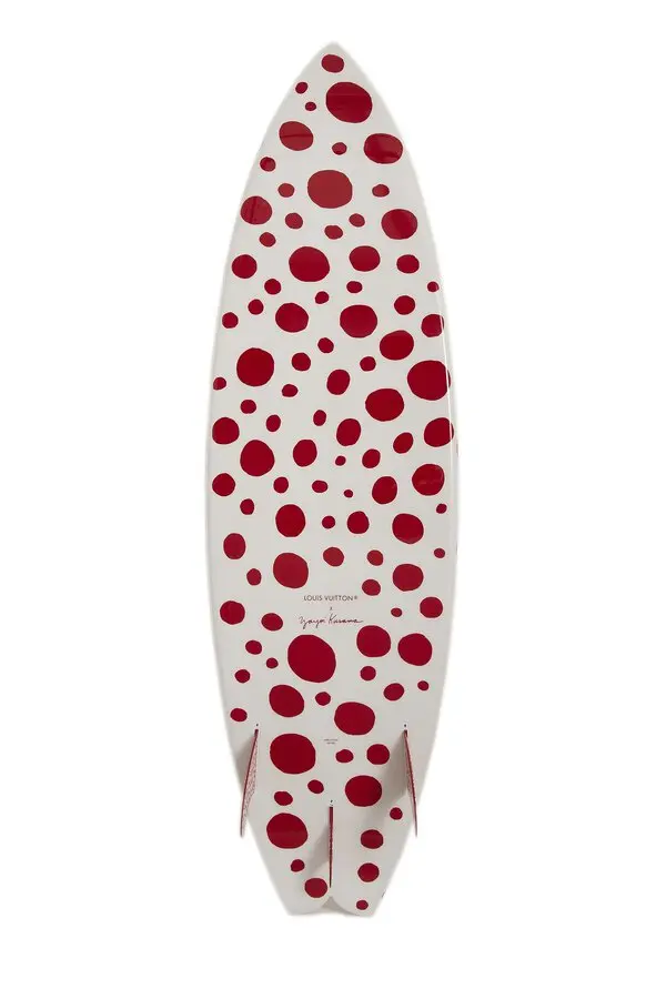 LOUIS VUITTON Yayoi Kusama X Red & White Infinity Dots Shortboard