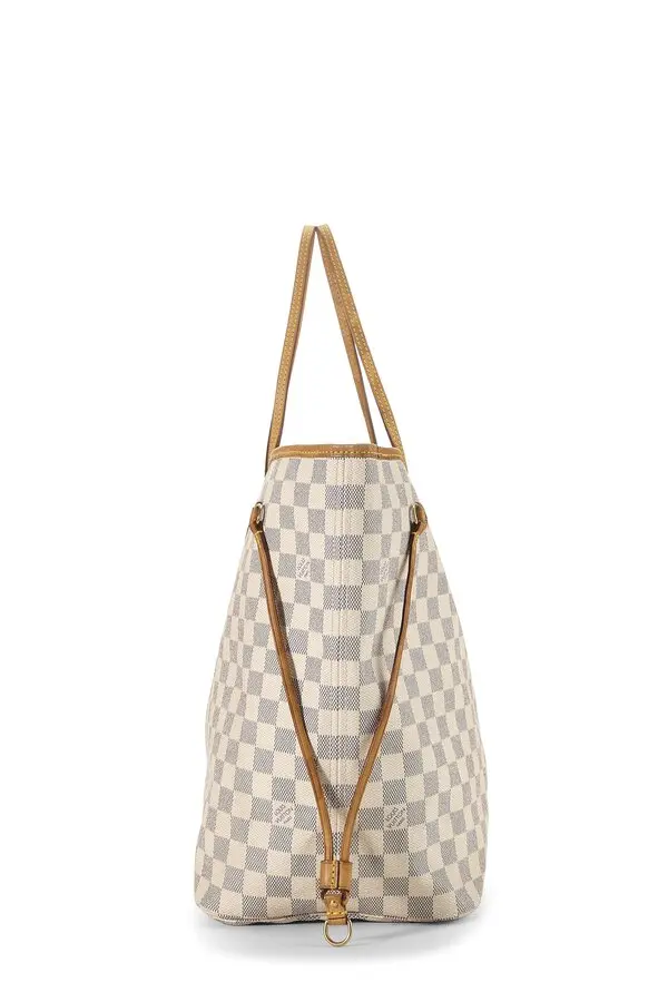 LOUIS VUITTON Damier Azur Neverfull Tote - White