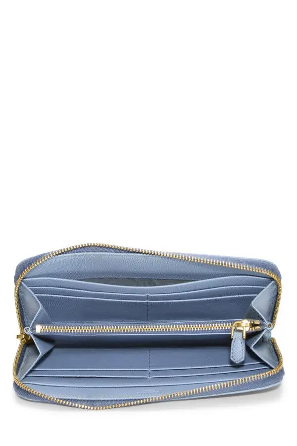 Prada Saffiano Zip Around Wallet