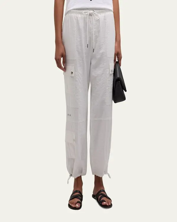 Cinq À Sept Nitsan Tie-cuff Cargo Pants - White