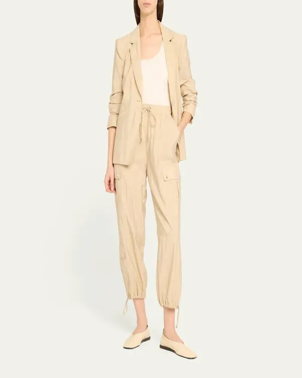 Cinq À Sept Nitsan Tie-cuff Cargo Pants - White