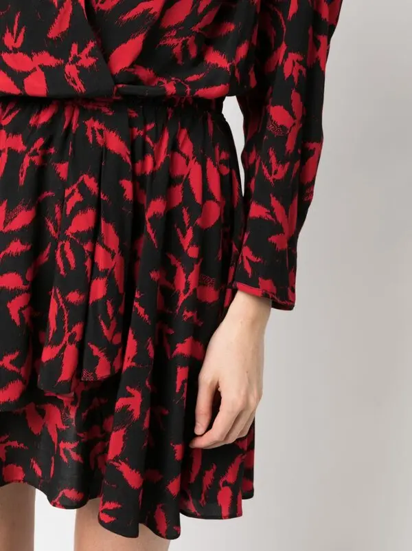 Zadig&Voltaire Rogers Leaf-print Minidress - Black