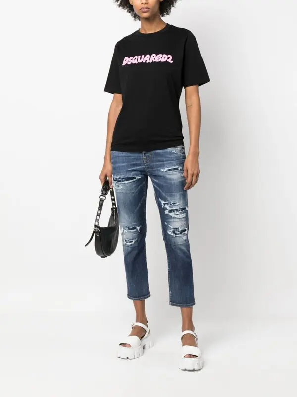 Dsquared2 Distressed Cropped Jeans