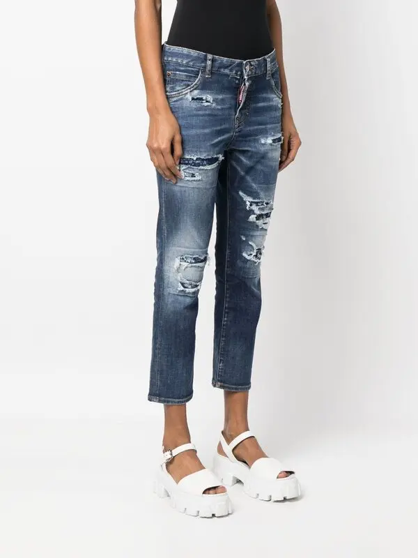 Dsquared2 Distressed Cropped Jeans