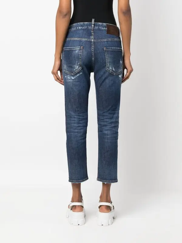 Dsquared2 Distressed Cropped Jeans