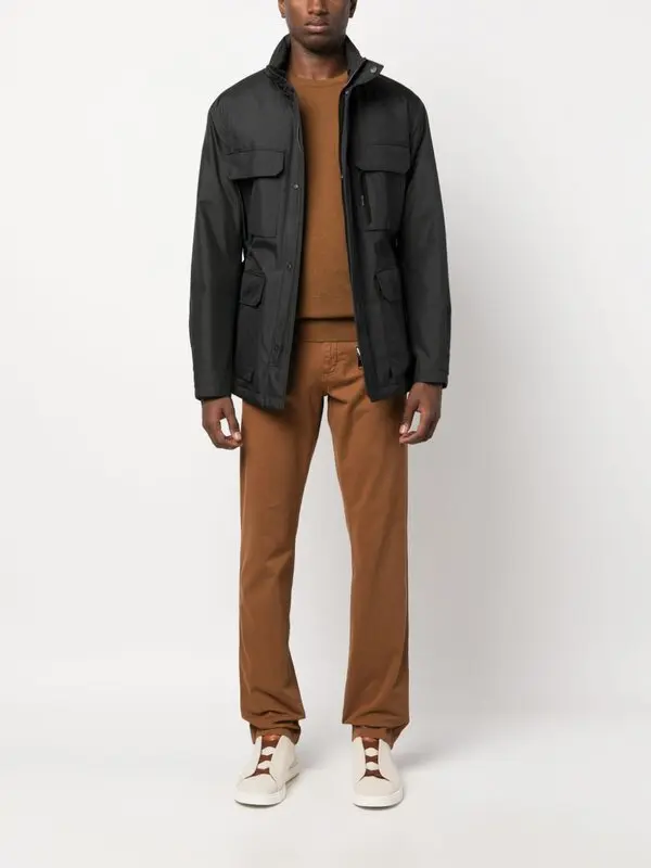 Zegna Mid-rise Straight-leg Trousers - Brown