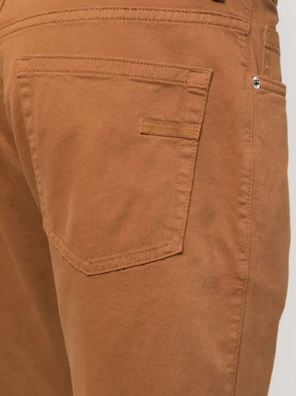 Zegna Mid-rise Straight-leg Trousers - Brown