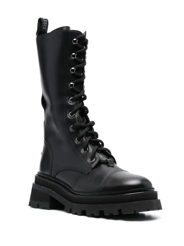 Zadig&Voltaire Ride Lace-up Knee-high Boots - Black