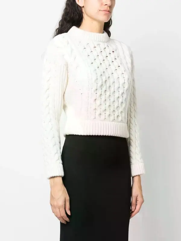 PATOU Merino Wool-blend Jumper - Neutrals