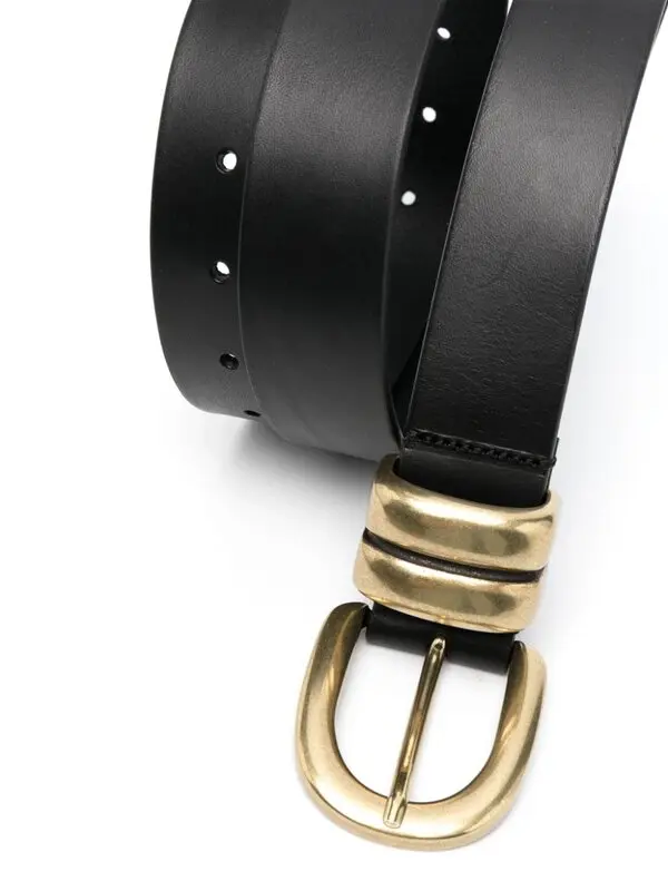BY MALENE BIRGER Zoira Leather Belt - Black