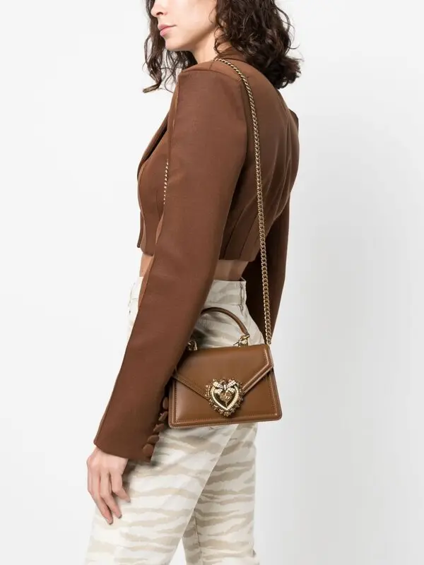 Dolce & Gabbana Small Devotion Tote - Brown