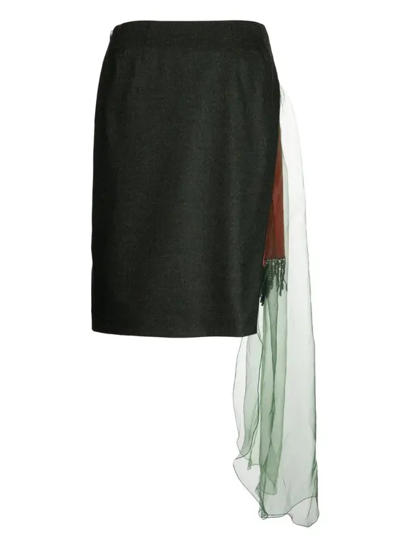 Kolor Draped-panel Pencil Skirt
