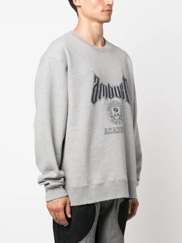 AMBUSH Academy Cotton Sweatshirt - Grey