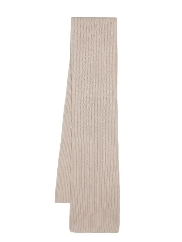 Boglioli Ribbed-knit Cashmere Scarf - Neutrals