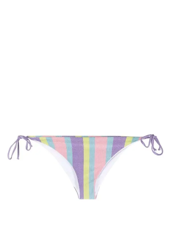 MC2 SAINT BARTH Stripe-print Bikini Bottom - Pink