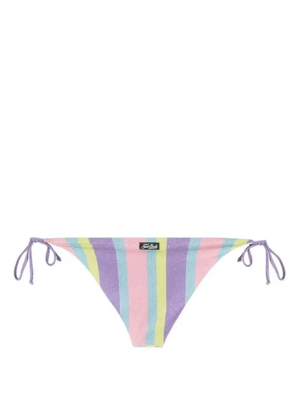 MC2 SAINT BARTH Stripe-print Bikini Bottom - Pink