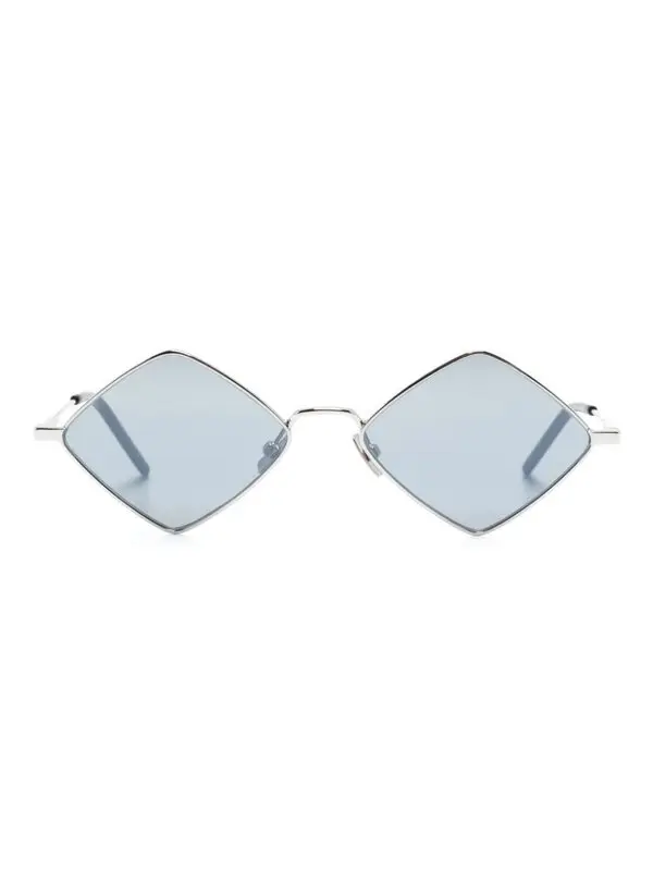 Saint Laurent Lisa Diamond-frame Sunglasses - Silver