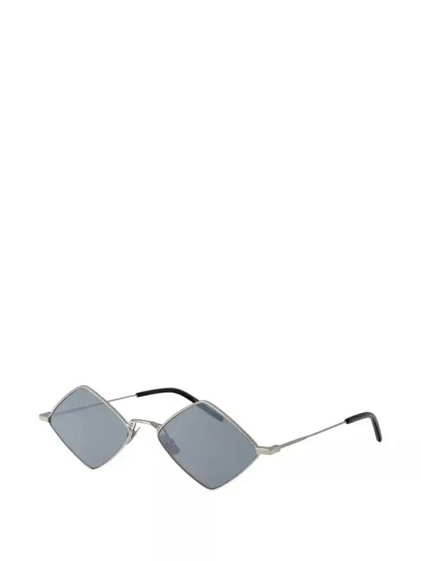 Saint Laurent Lisa Diamond-frame Sunglasses - Silver