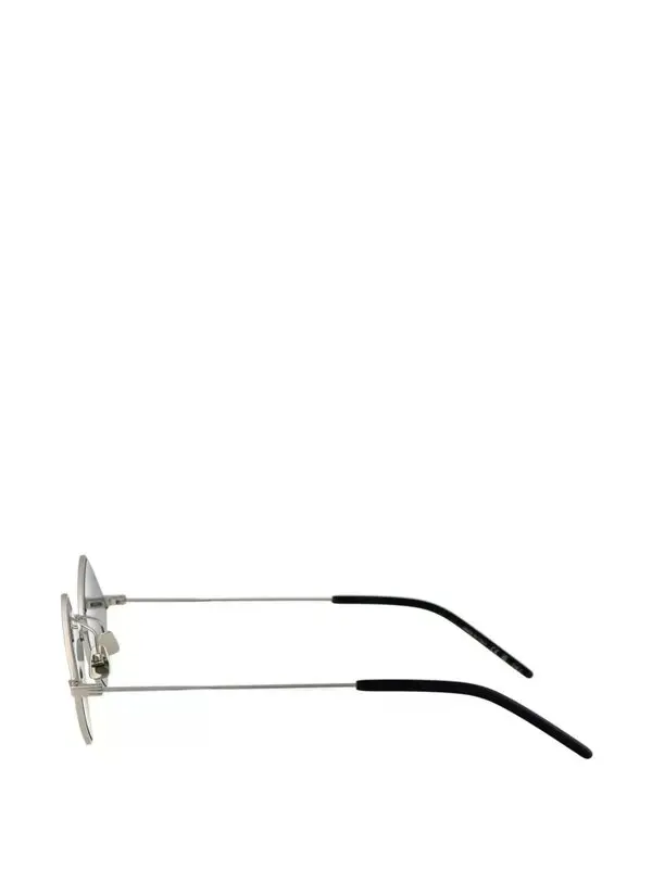 Saint Laurent Lisa Diamond-frame Sunglasses - Silver