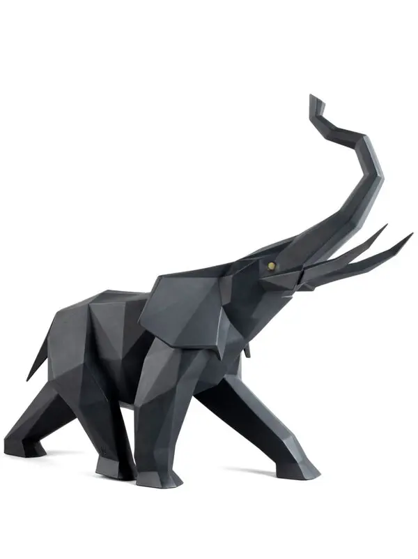 LLADRO Elephant Sculpture - Black