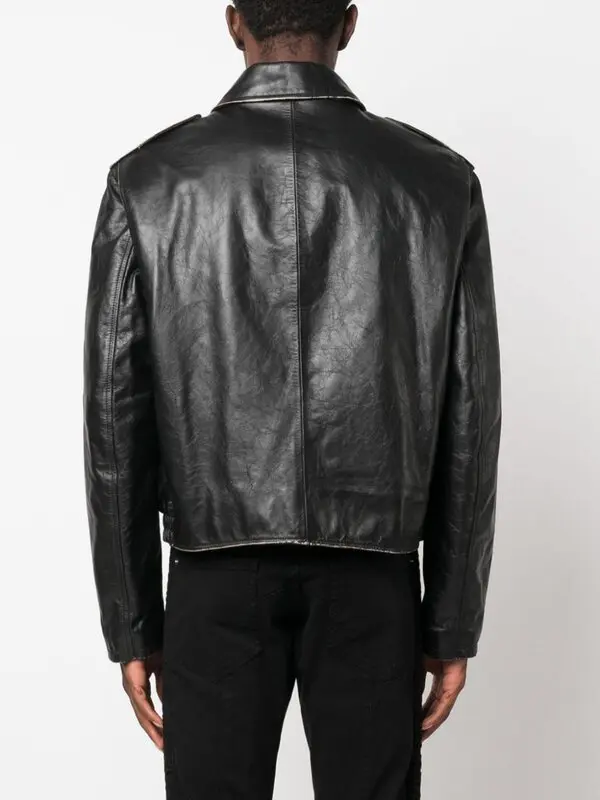 Dsquared2 Calf Leather Button-fastening Bomber Jacket