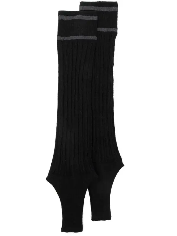 DURAZZI MILANO Ribbed-knit Fingerless Gloves - Black