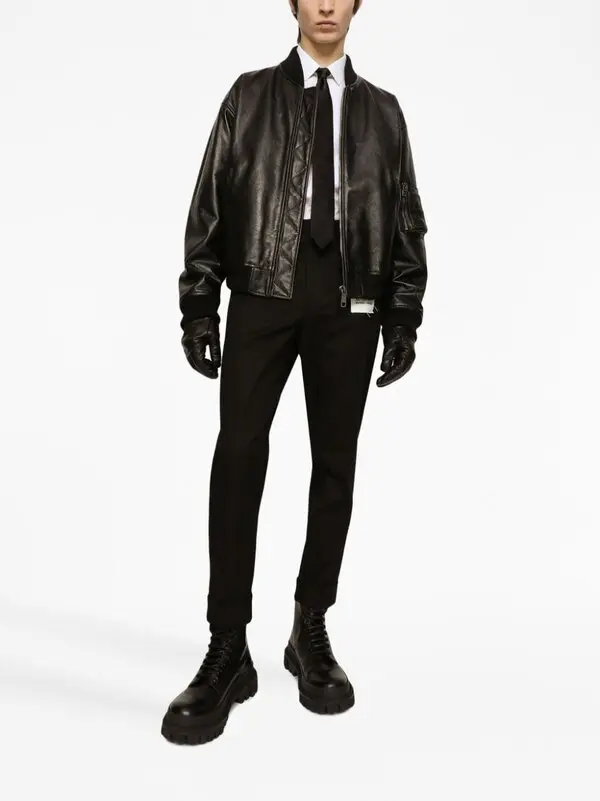 Dolce & Gabbana Pressed-crease Cropped Trousers
