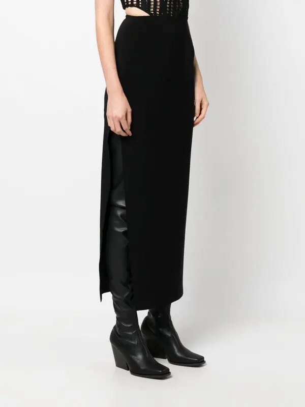 Norma Kamali Side-slit Midi Skirt