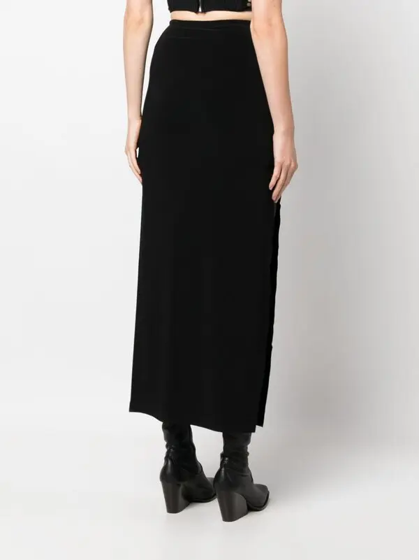 Norma Kamali Side-slit Midi Skirt